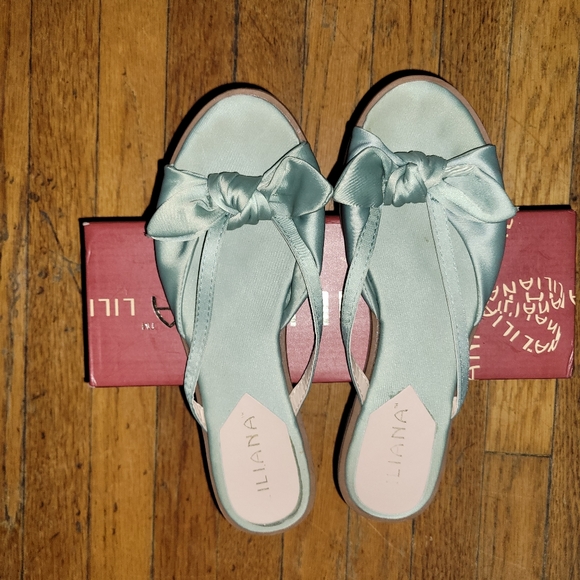 Liliana | Shoes | Mint Green Satin Sandals | Poshmark